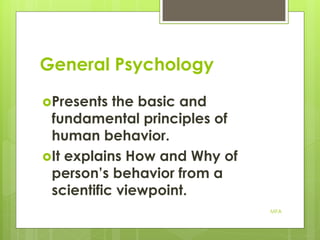 General Psychology: Chapter 1 | PDF
