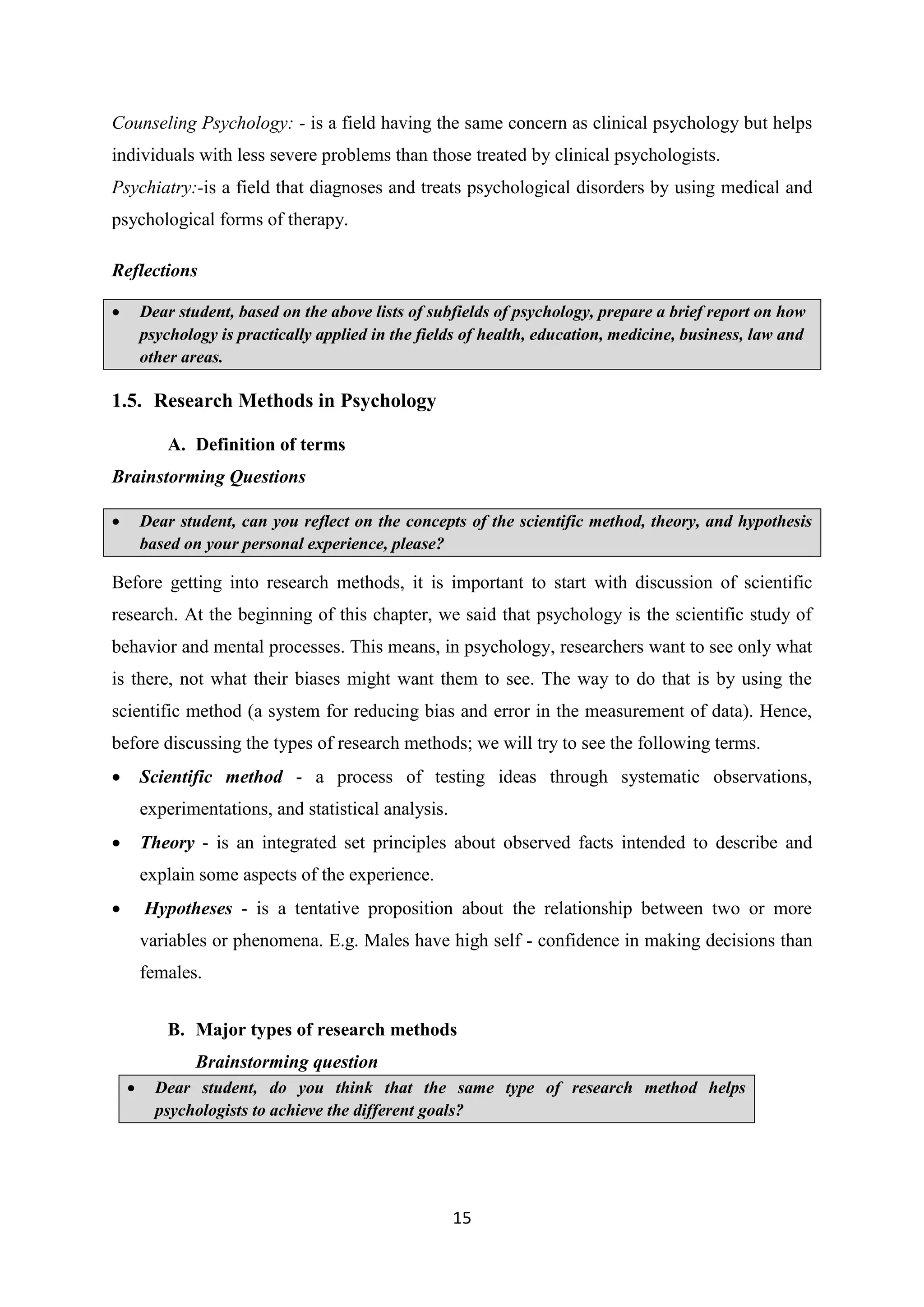 GENERAL PYSYCHOLOGY freshman course module.pdf | Education