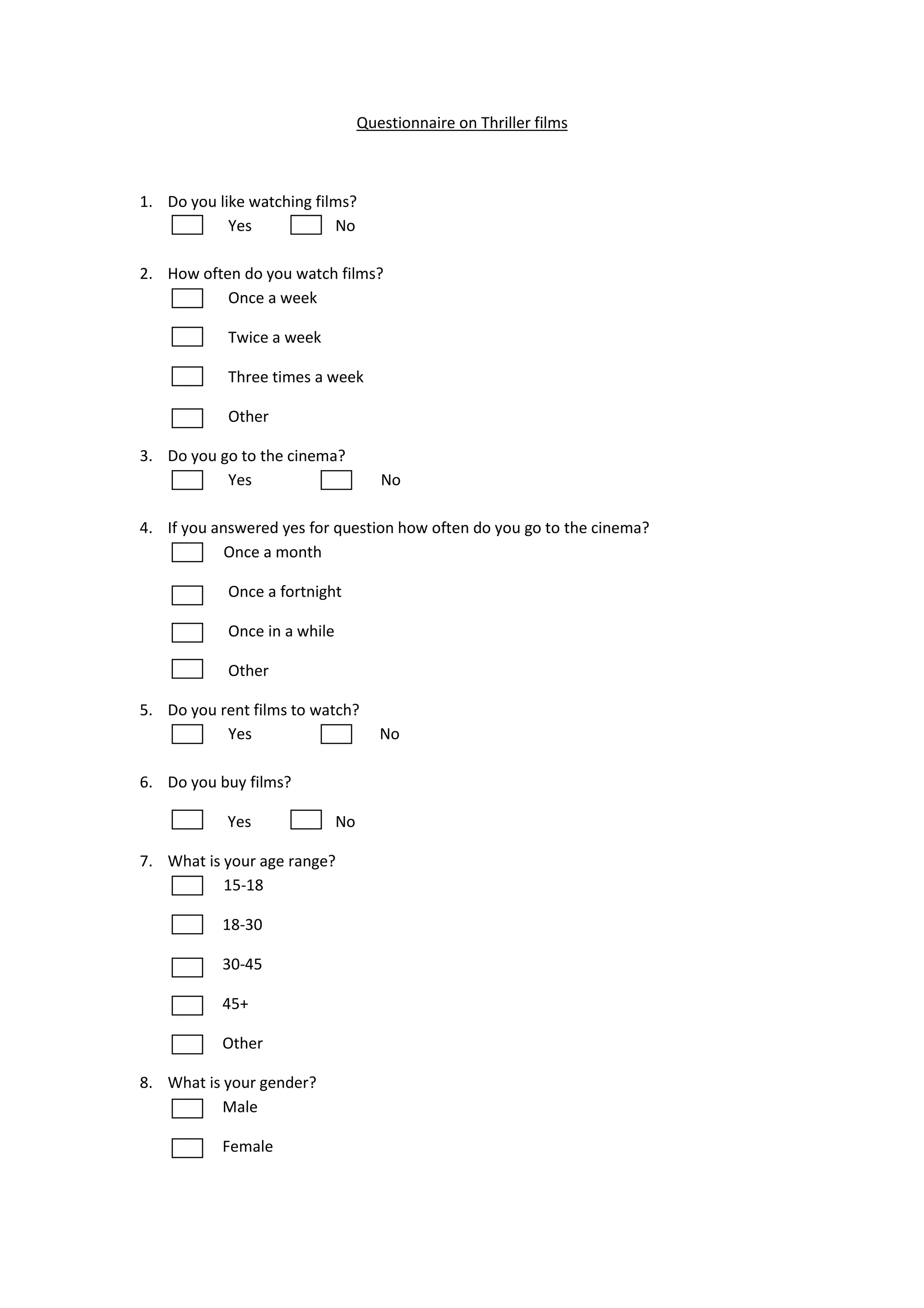 General Questionnaire | DOCX