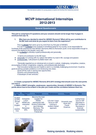 General questionnaire | PDF