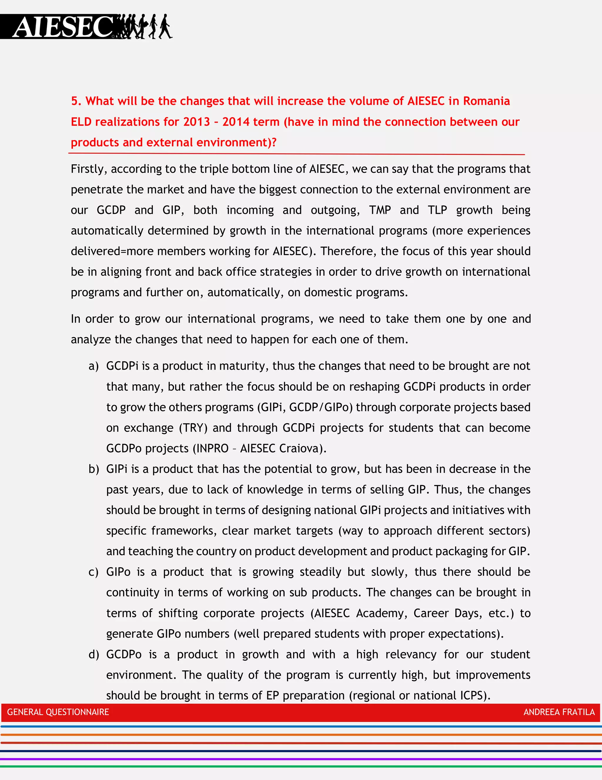 General questionnaire | PDF | Business | Business and Finance