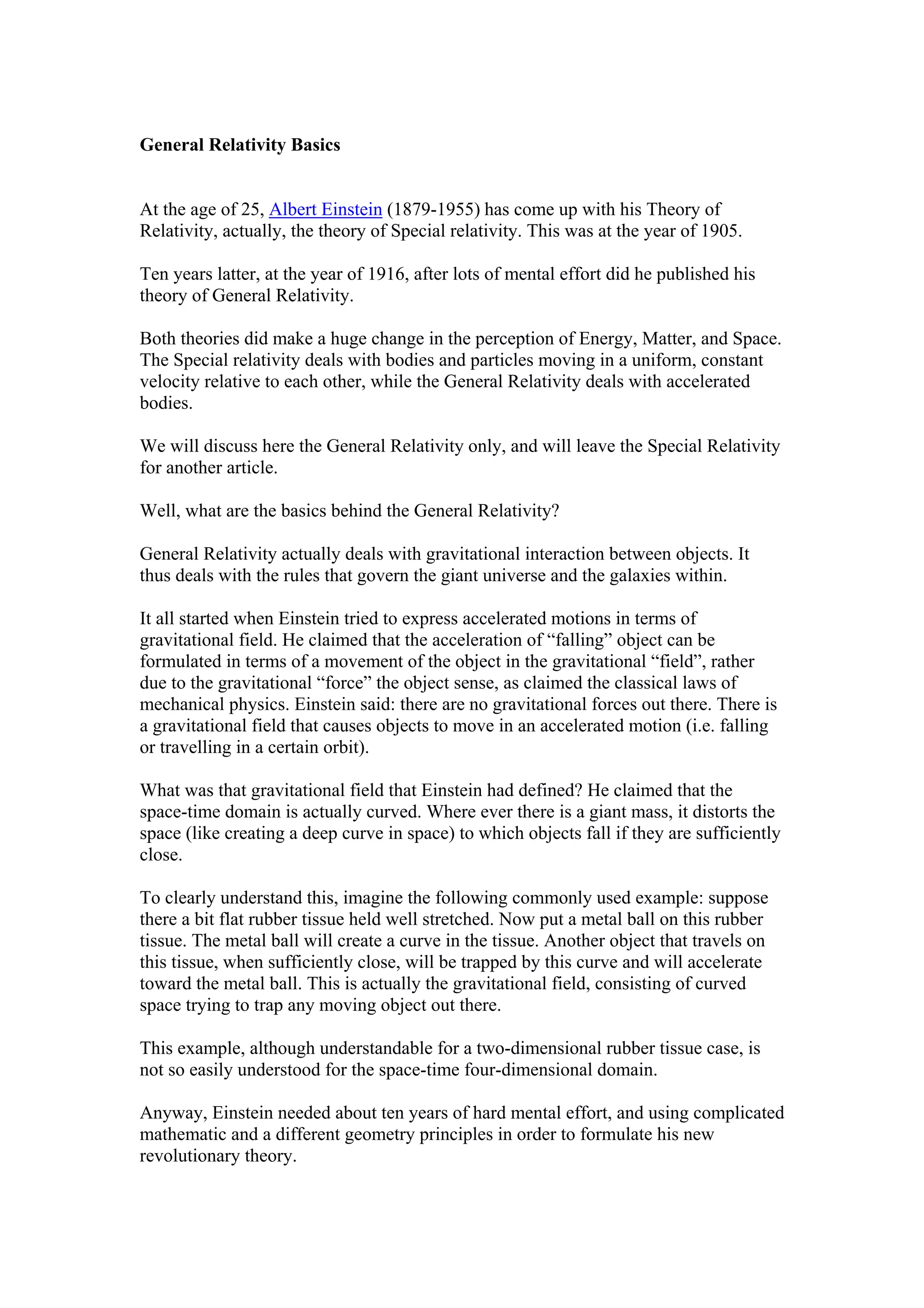 General Relativity | PDF | Physics | Science