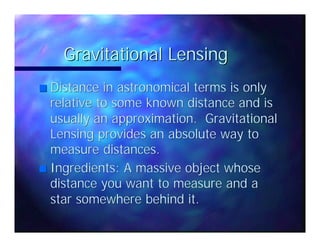 General Relativity and Cosmology | PPT