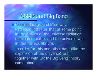 General Relativity and Cosmology | PPT