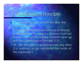 General Relativity and Cosmology | PPT