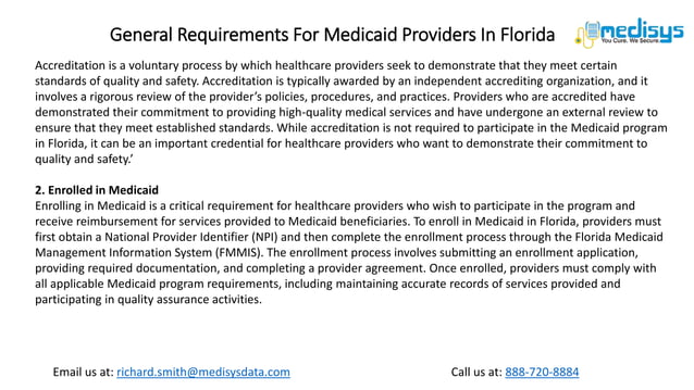 General Requirements For Medicaid Providers In Florida.pptx