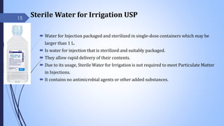 General requirements of parenteral preparations | PDF