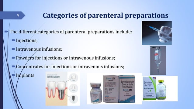 General requirements of parenteral preparations | PPT