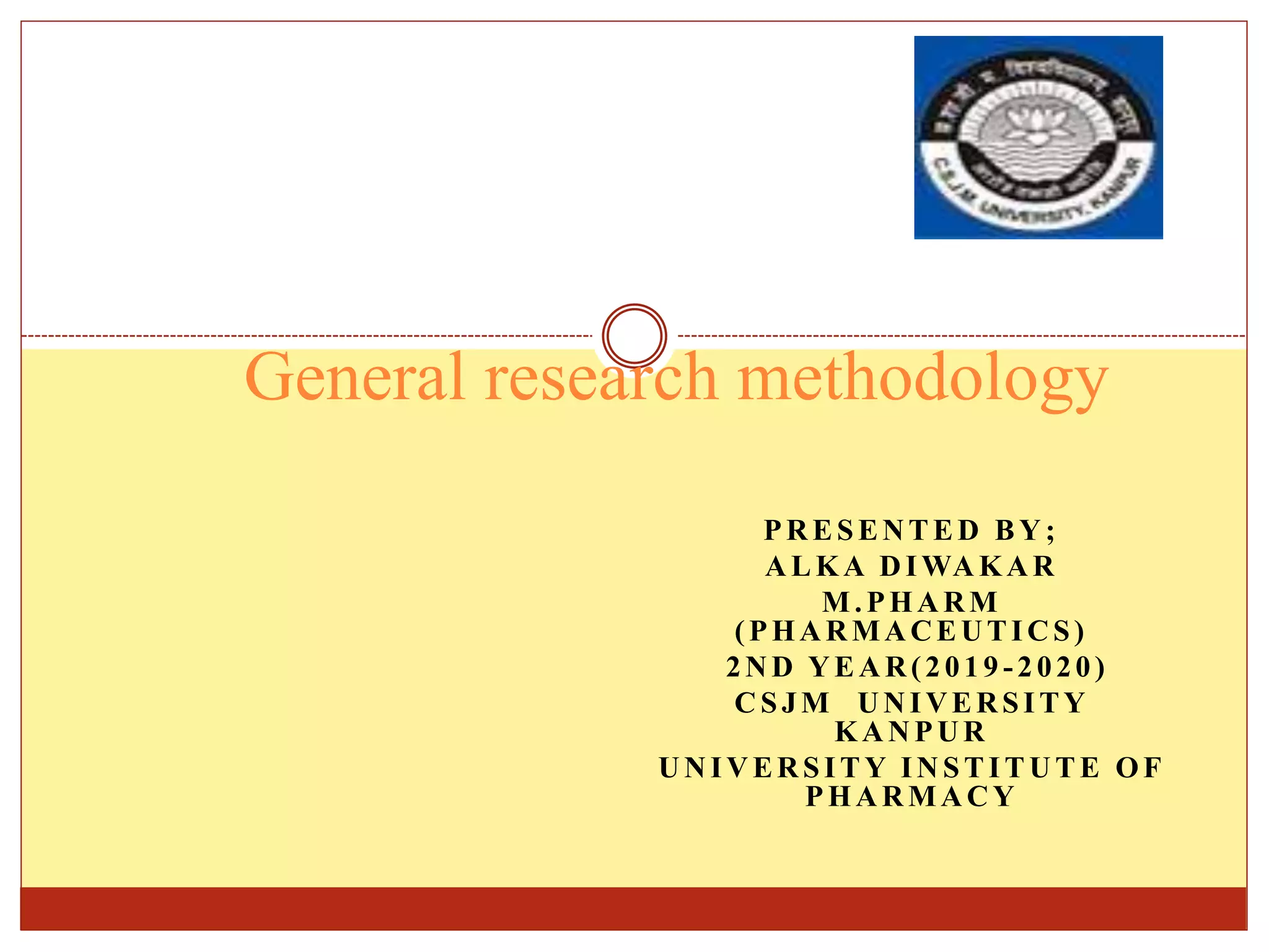 General research methodology mpharm | PPTX