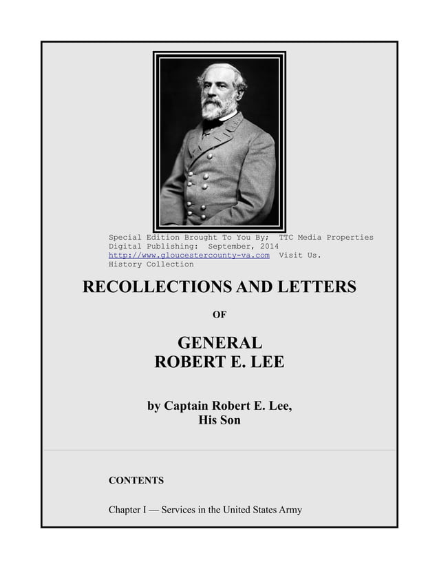 General Robert E Lee, Recollections and Letters | PDF