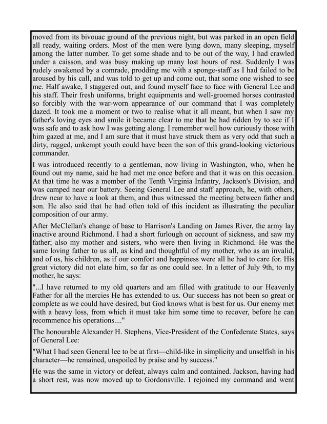 General Robert E Lee, Recollections and Letters | PDF