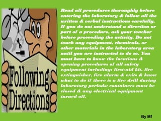 General rules for laboratory | PPT