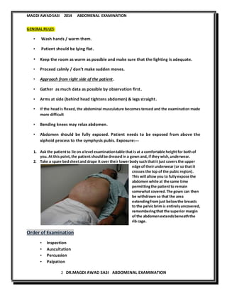 Generalrulesofabdomenalexamination 140413161534-phpapp02 | DOCX