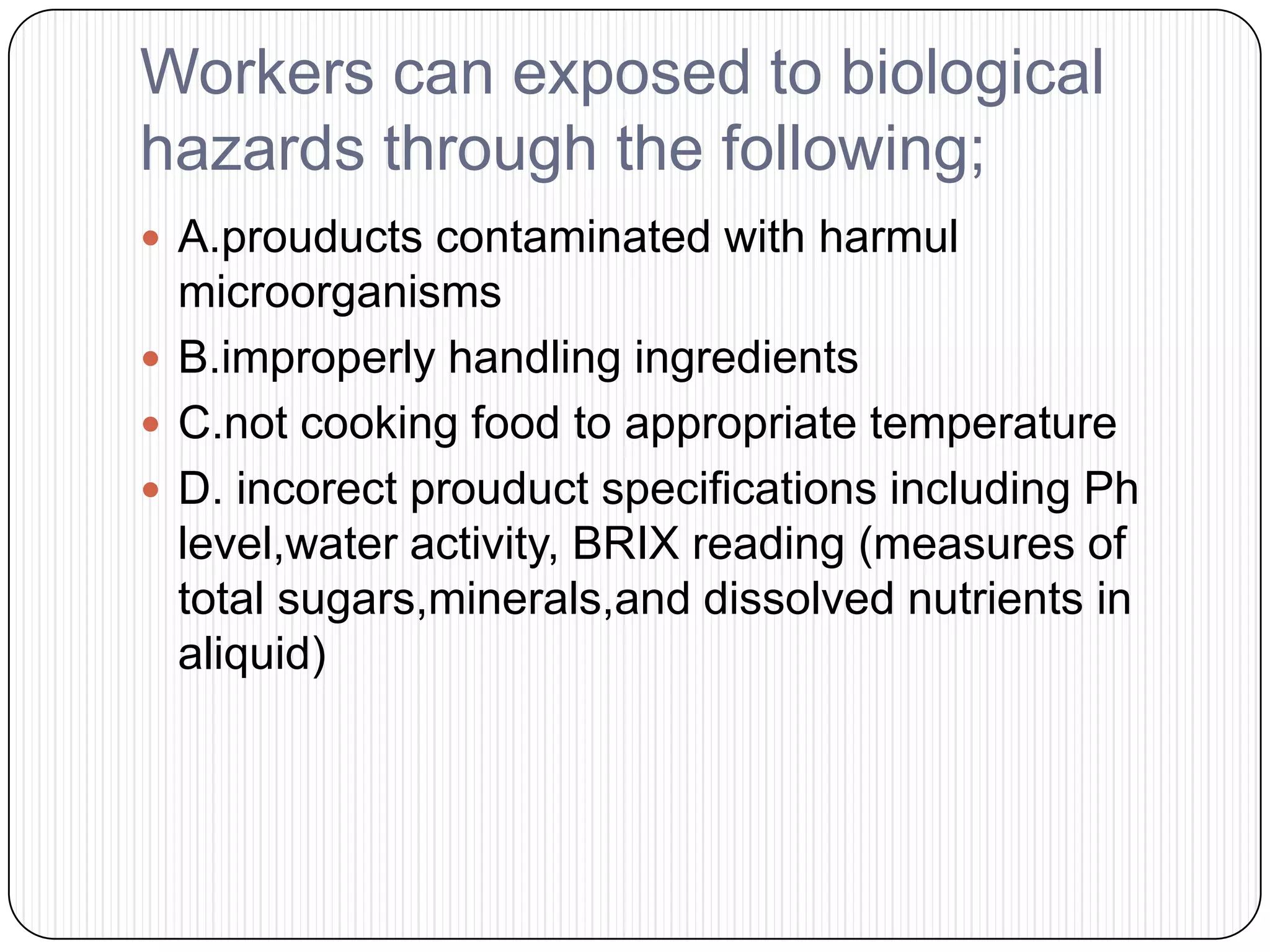 General safety measures in bakeries | PPTX