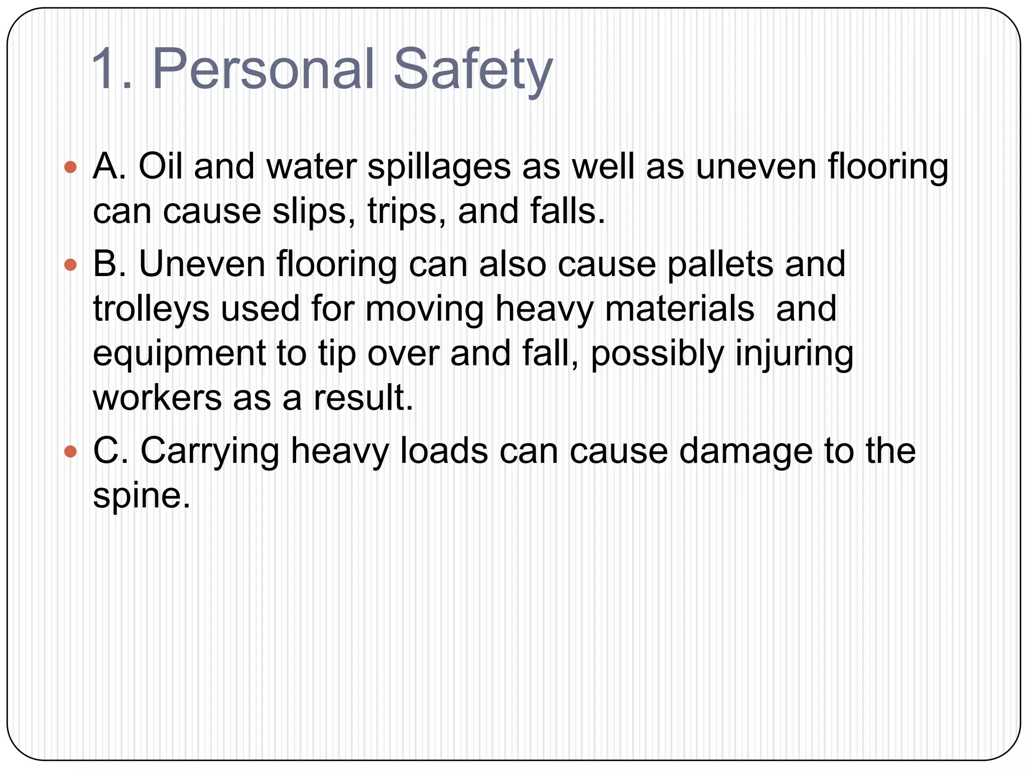 General safety measures in bakeries | PPTX