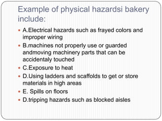 General safety measures in bakeries | PPTX