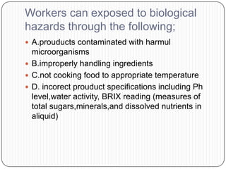 General safety measures in bakeries | PPTX