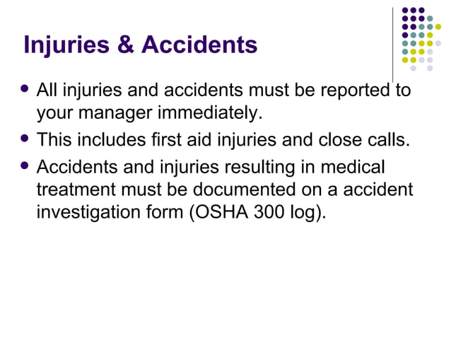 General Safety Presentationupdated 04842993 1 | PPT | First Aid | Injuries