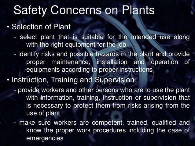 General Safety Protocols on Manufacturing Plant