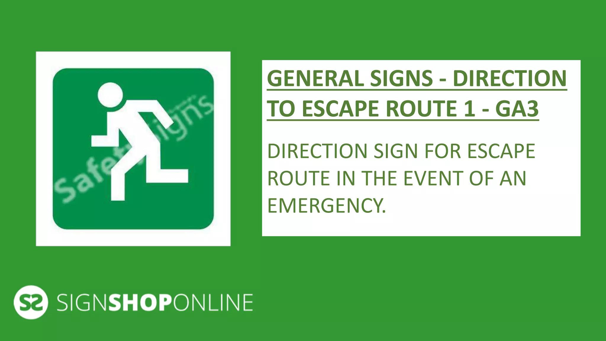General Safety Signs | PPTX