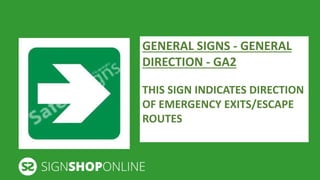 General Safety Signs | PPTX
