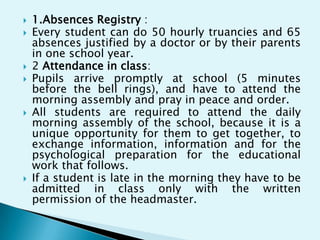 General school rules (english) | PPTX