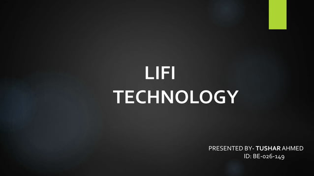 LIFI TECHNOLOGY | PPTX