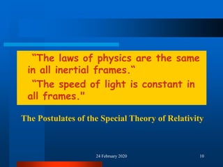 theory of relativity in physics | PPT