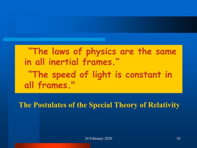 theory of relativity in physics | PPT