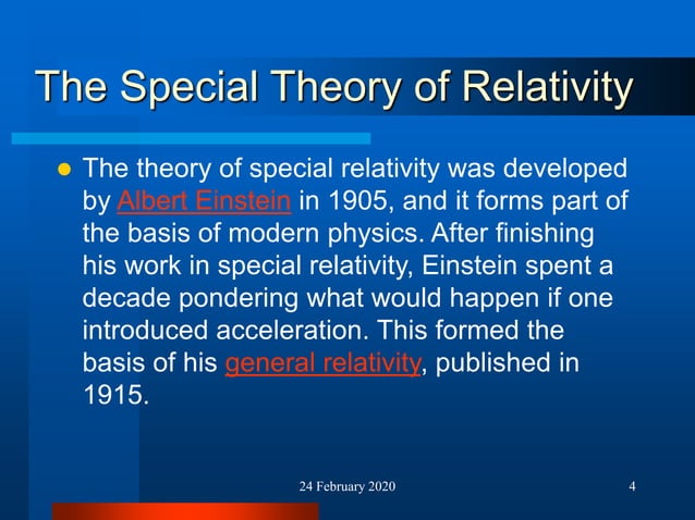 theory of relativity in physics | PPT