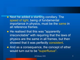 theory of relativity in physics | PPT