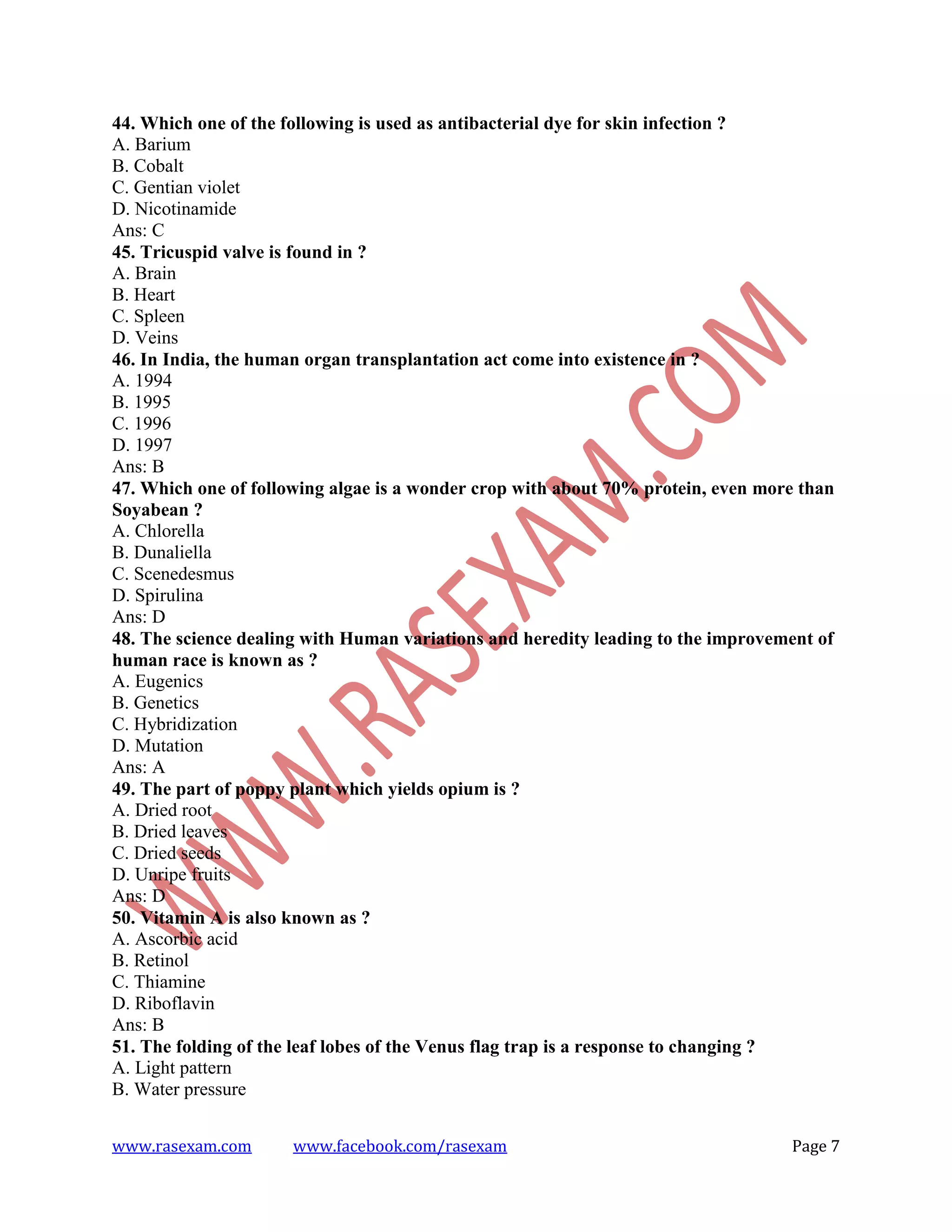 General science quiz 100 mc qs | PDF