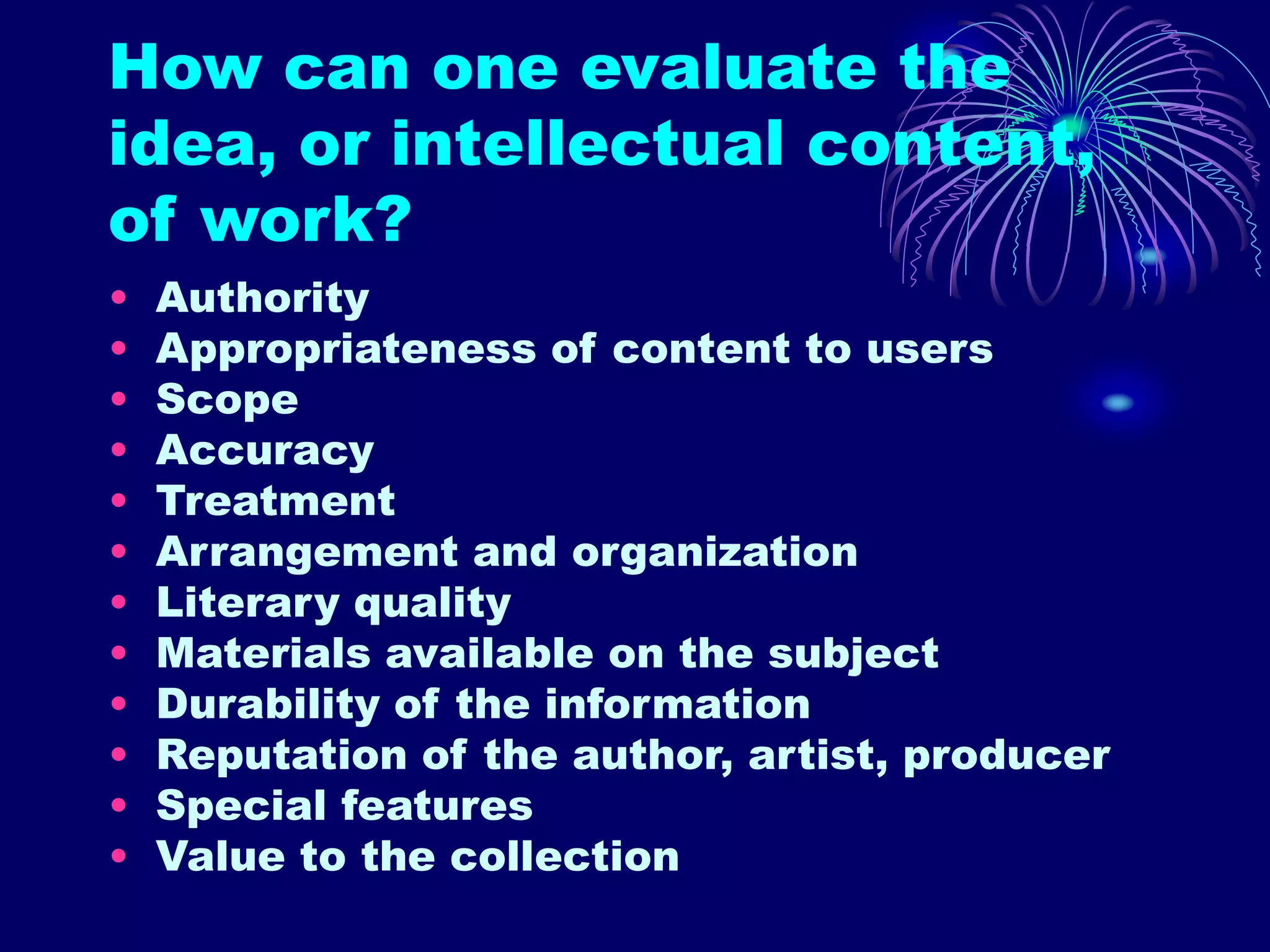 General Selection Criteria | PPT