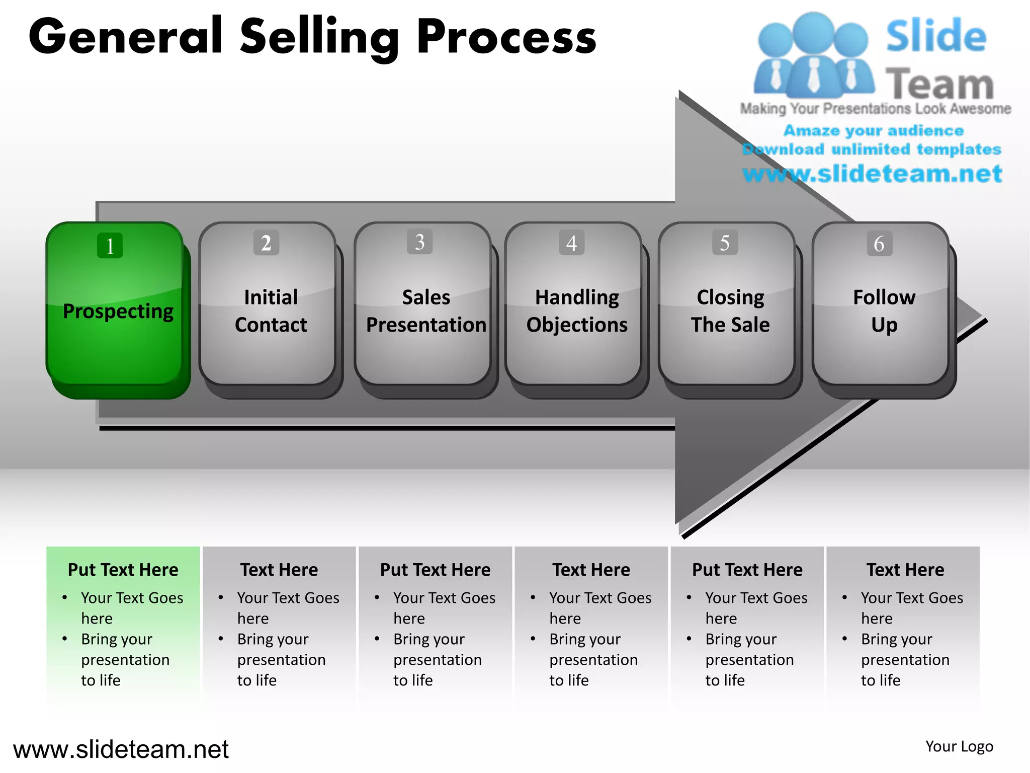 General selling steps to sell process powerpoint presentation slides. | PPT General selling steps to sell process powerpoint presentation slides. | PPT