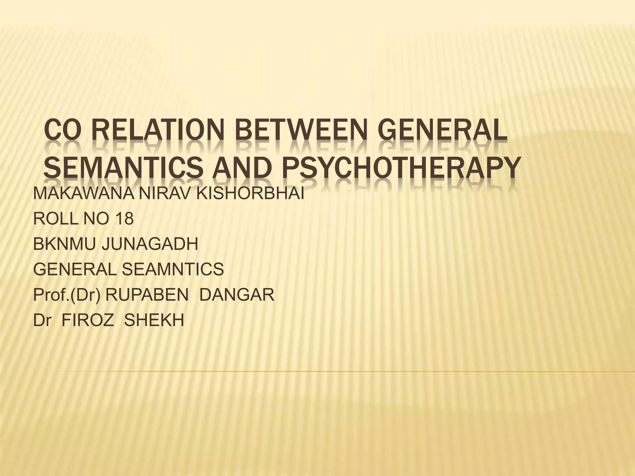 General semantics nk | PPT