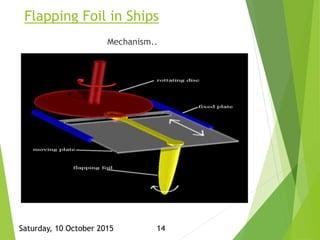 Flapping Foil Propulsion System in Ship and Underwater Vehicles | PPTX