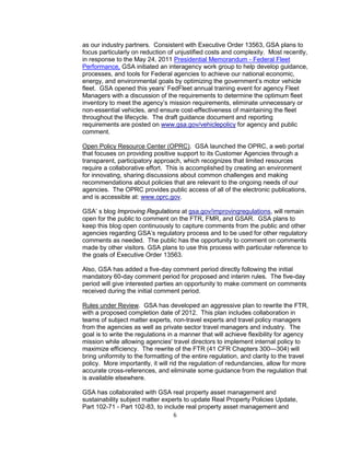 GSA Regulatory Reform Plan August 2011 | PDF