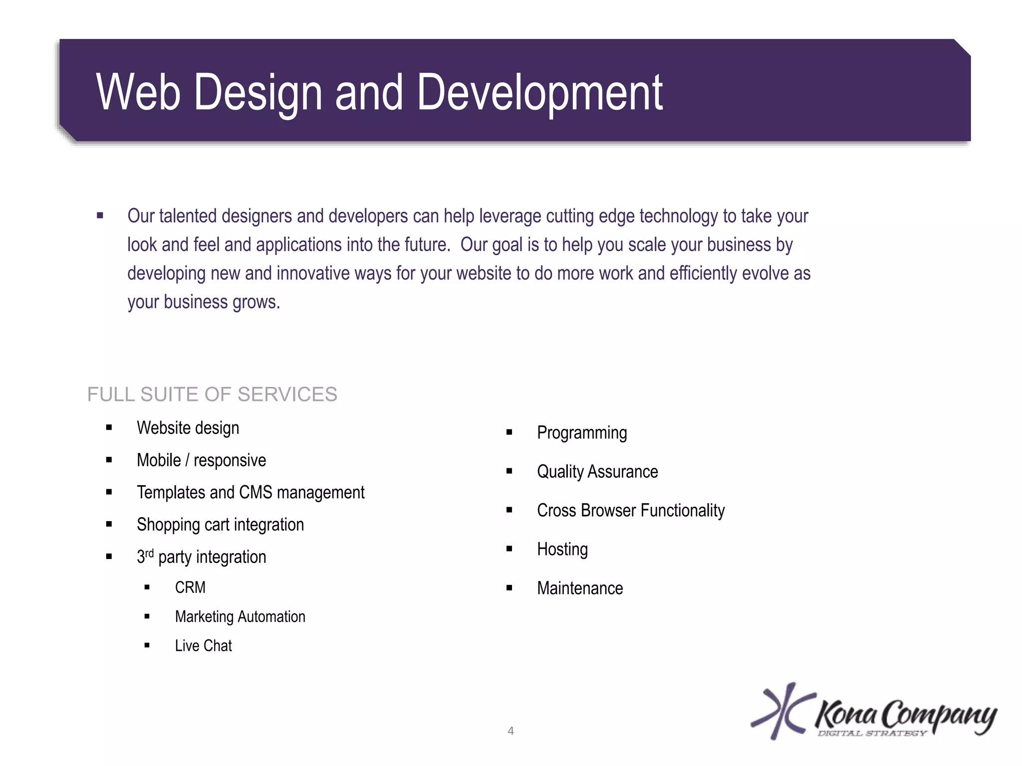 Capabilities - Kona Company | PPT