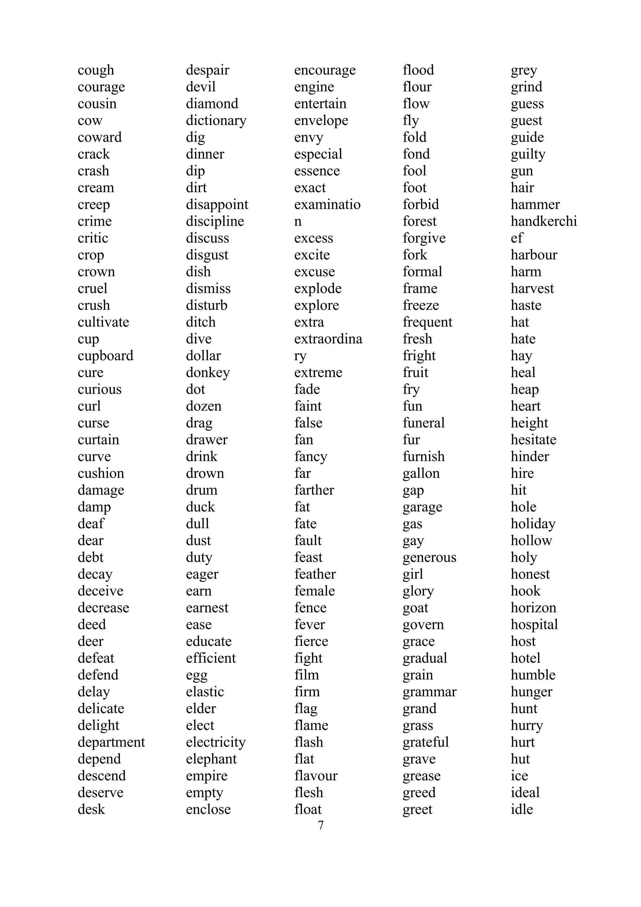 General Services List | DOC