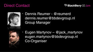 BlackBerry Developer Group Netherlands | PPT