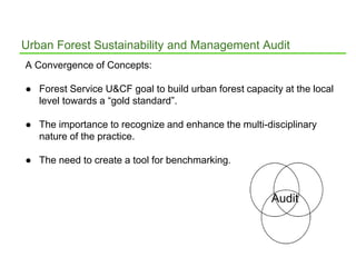 Implementing an Urban Forestry Sustainability & Management Audit with ...