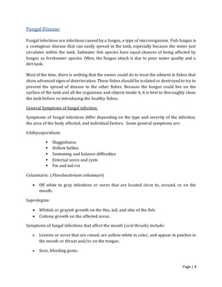 General sings & symptom of disease fish | DOCX | Digestive Disorders ...