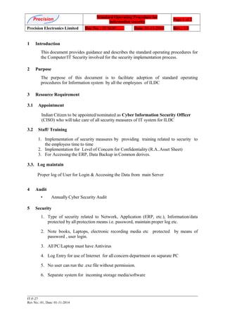 General sop format for it | PDF