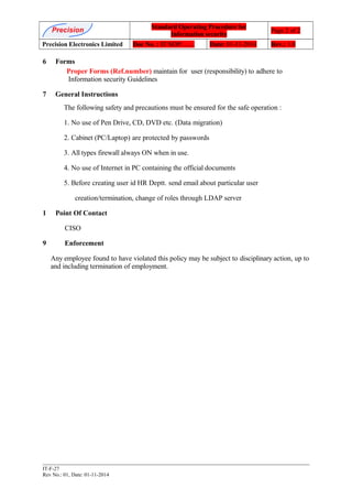 General sop format for it | DOC