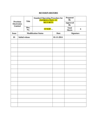 General sop format for it | PDF