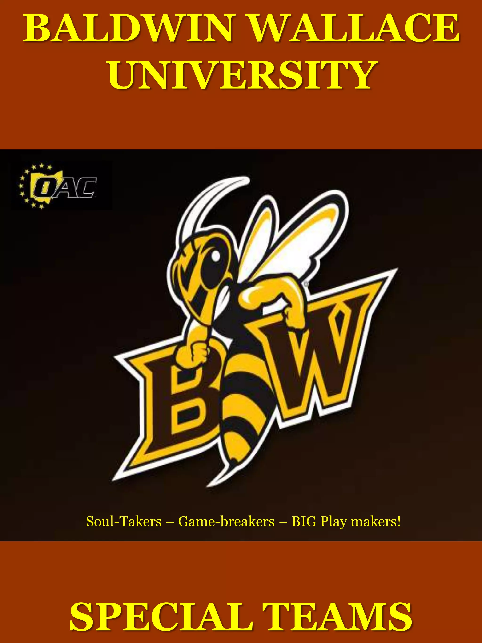 Baldwin Wallace Special Teams | PPTX