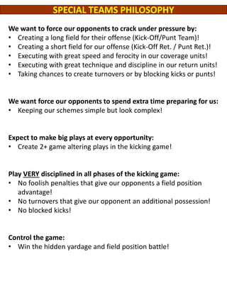 Baldwin Wallace Special Teams | PPTX | American Football | Sports