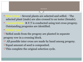 General & Specific Combining Used in different Plant Breeding Methods | PPT