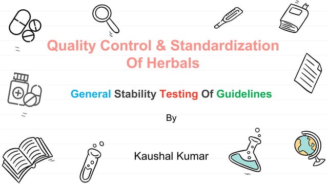 general stability testing guideline | PPTX | Chemistry | Science