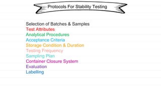 general stability testing guideline | PPTX
